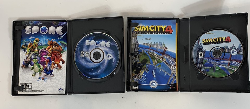SPORE Win / Mac DVD-ROM & Sim City 4 PC-CDROM- Complete | eBay