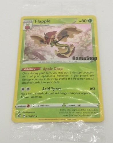 Pokemon Gamestop Promo Flapple Card 25th Anniversary 22/192 | eBay