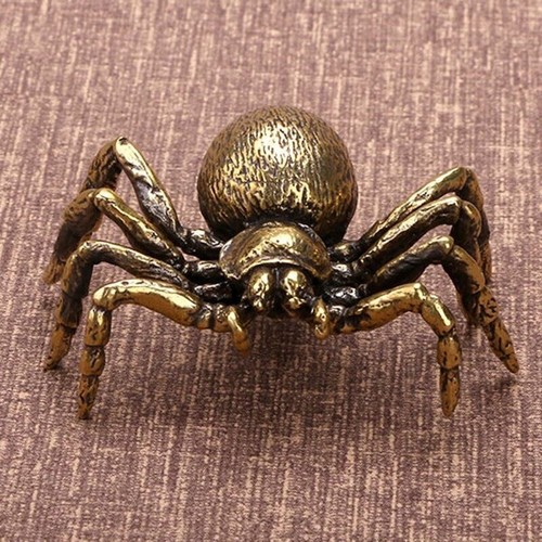 Brass Spider Figurine Statue Animal Figurines Toys House Desktop ...