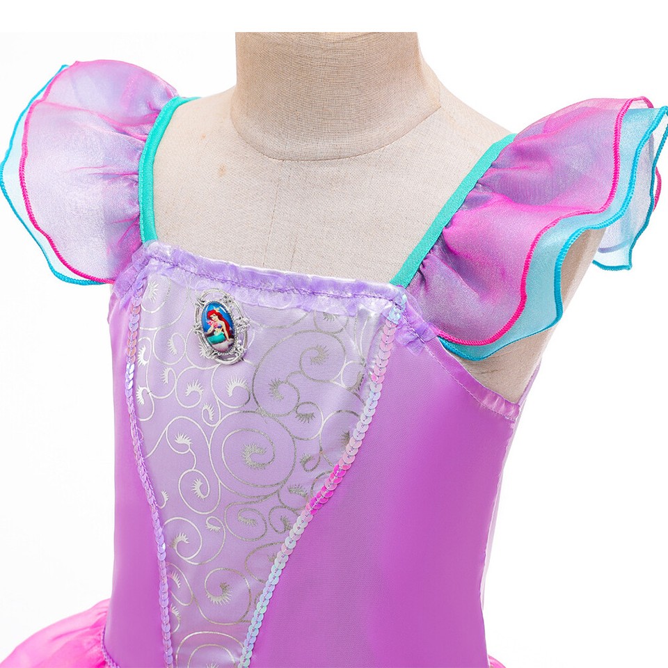 Kids Girls Mermaid Lovely Costume Cosply Princess Halloween Birthday ...
