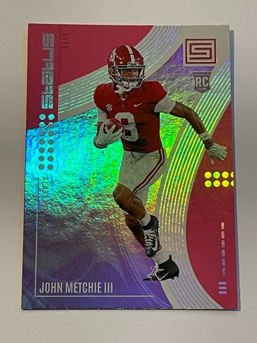 2022 Chronicles Status Draft Picks Football Pink - John Metchie III RC ...