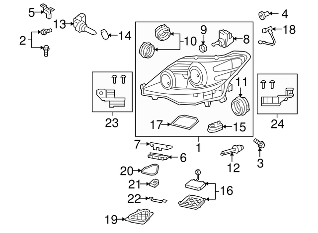 Lexus 8111950280 Genuine OEM Headlamp ASSY Grommet for sale online | eBay