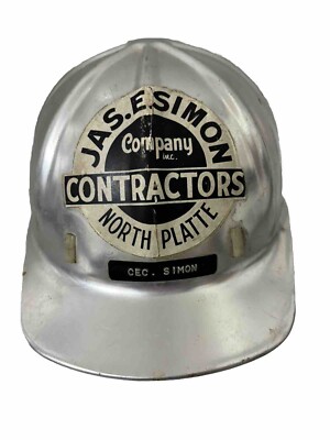 Vintage McDonald Aluminum Construction Hard Hat Contractors Advertising ...