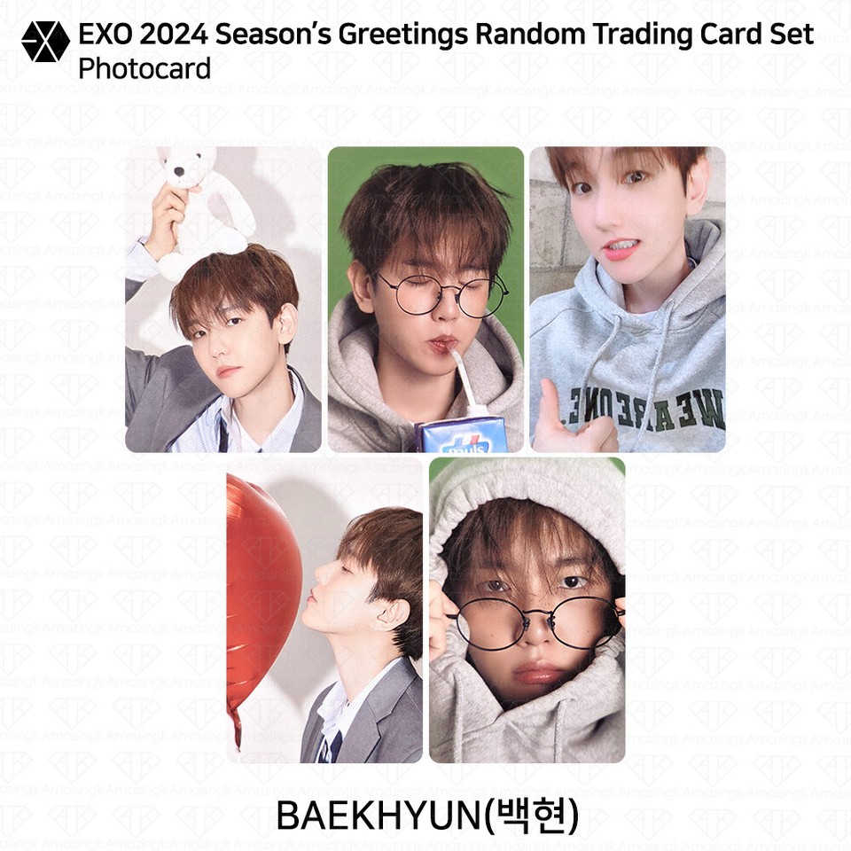 EXO 2024 Season's Greetings Random Trading Card Set Concept Selfie ...