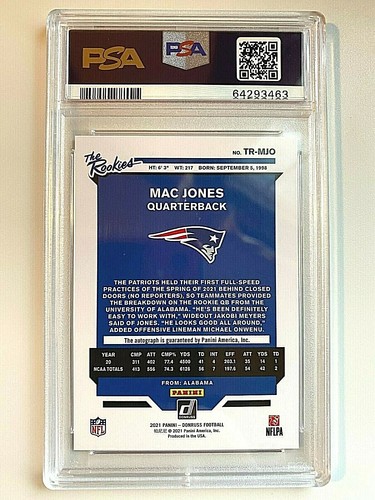 2021 Panini Donruss - The Rookies Autographs #TR-MJO Mac Jones /299 (AU ...