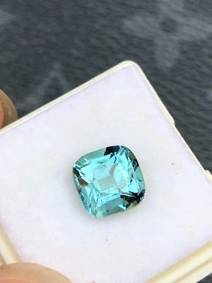 Natural Blue Tourmaline Gemstone Faceted Afghan Tourmaline Loose Stone ...