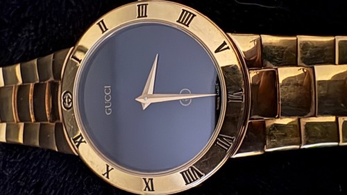 Gucci Roman Gold 3300M Watch Gucci, WITH BOX | eBay