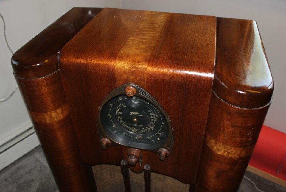 Zenith 1938 Floor Model Console 9-Tube Radio 9S262 Shutter Dial MN PICK ...