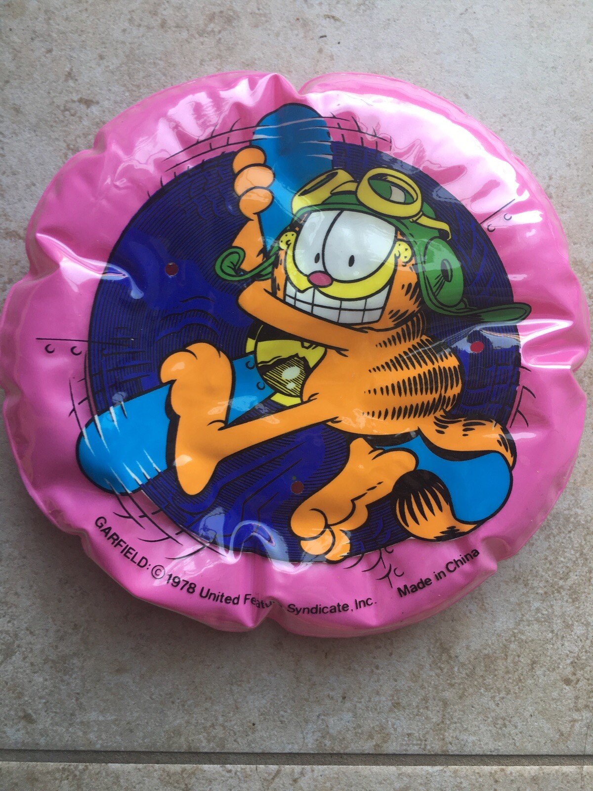 Garfield Flying Disc Frisbee Toy Plastic Cartoon Fat Cat 1978 ...