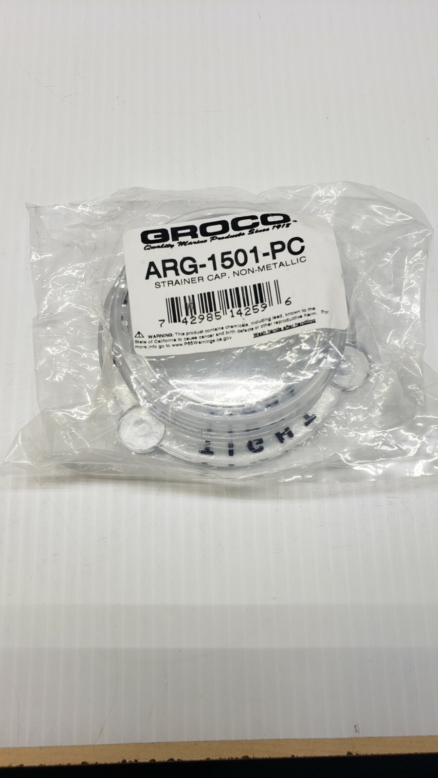 Groco ARG-1501-PC Non-Metallic Strainer Cap | eBay