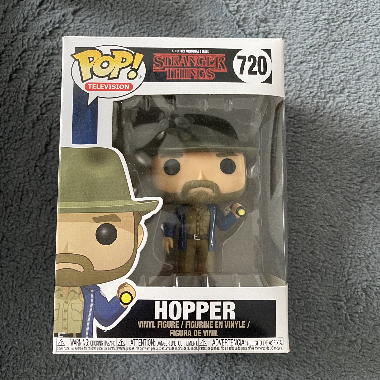 Funko Pop! TV: Stranger Things Hopper with Flashlight #720 Vinyl Figure ...