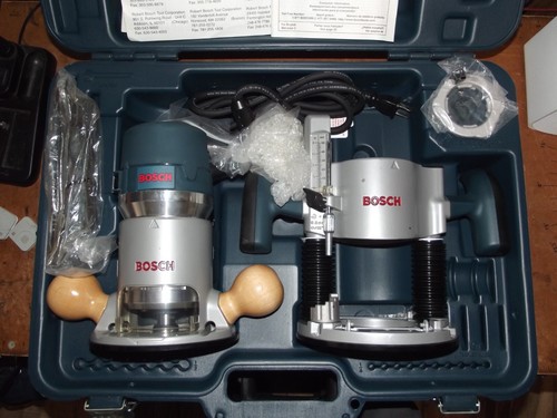 Bosch 1617EVSPK Plunge and Fixed-base Router Kit +Ryobi Router Bit Kit ...
