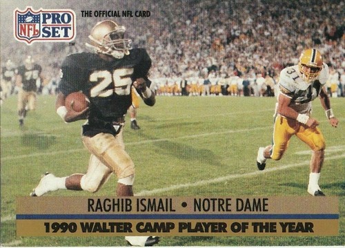 RAGHIB Rocket ISMAIL #36 PRO 91 SET NFL Notre Dame POTR RC Card NM LOT ...
