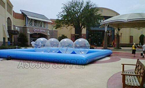 Square PVC Inflatable Swimming Pool Family Giant Summer Outdoor 23x23ft ...