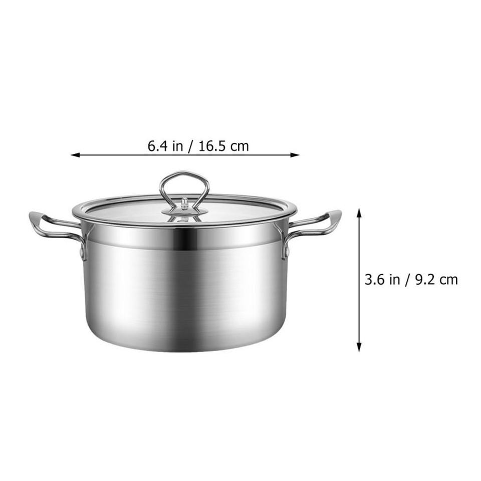 Stainless Steel Soup Pot Multifunctional Pot with Glass Lid Multi ...