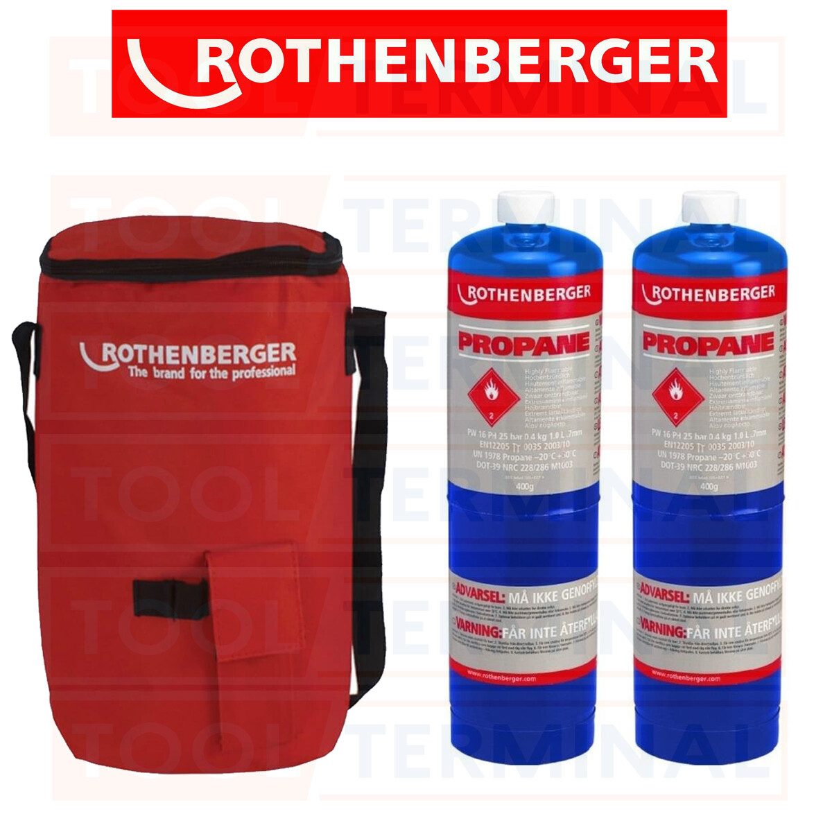 Rothenberger Plumbers Hot Bag + Propane + Mapp Gas Kit For Super Fire 2 ...