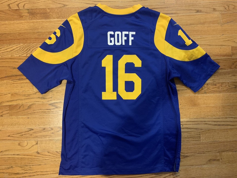 Large Jared Goff Los Angeles Rams Throwback Jersey Large EUC | eBay