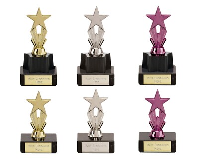 Micro Star Trophy - 2 Sizes - 3 Colours School Award Dance FREE ...