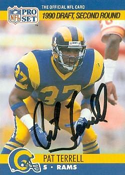 Pat Terrell autographed Football Card Los Angeles Rams 1990 Pro Set ...