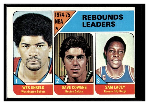 1975-76 Topps #4 NBA Rebounds Leaders (Dave Cowens / Wes Unseld / Sam ...