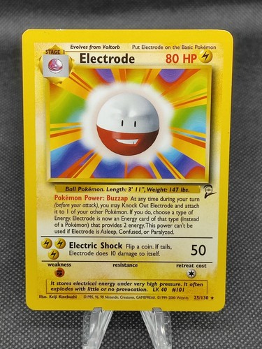 Base Set II Electrode 25/130 Non-HOLO Pokemon Card (see photos for ...