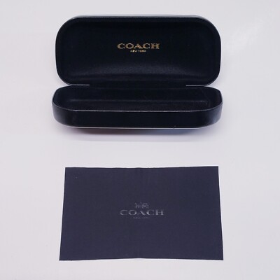 Coach Eyeglasses Case - Glasses Sunglasses Hard Shell Black Clam Box ...
