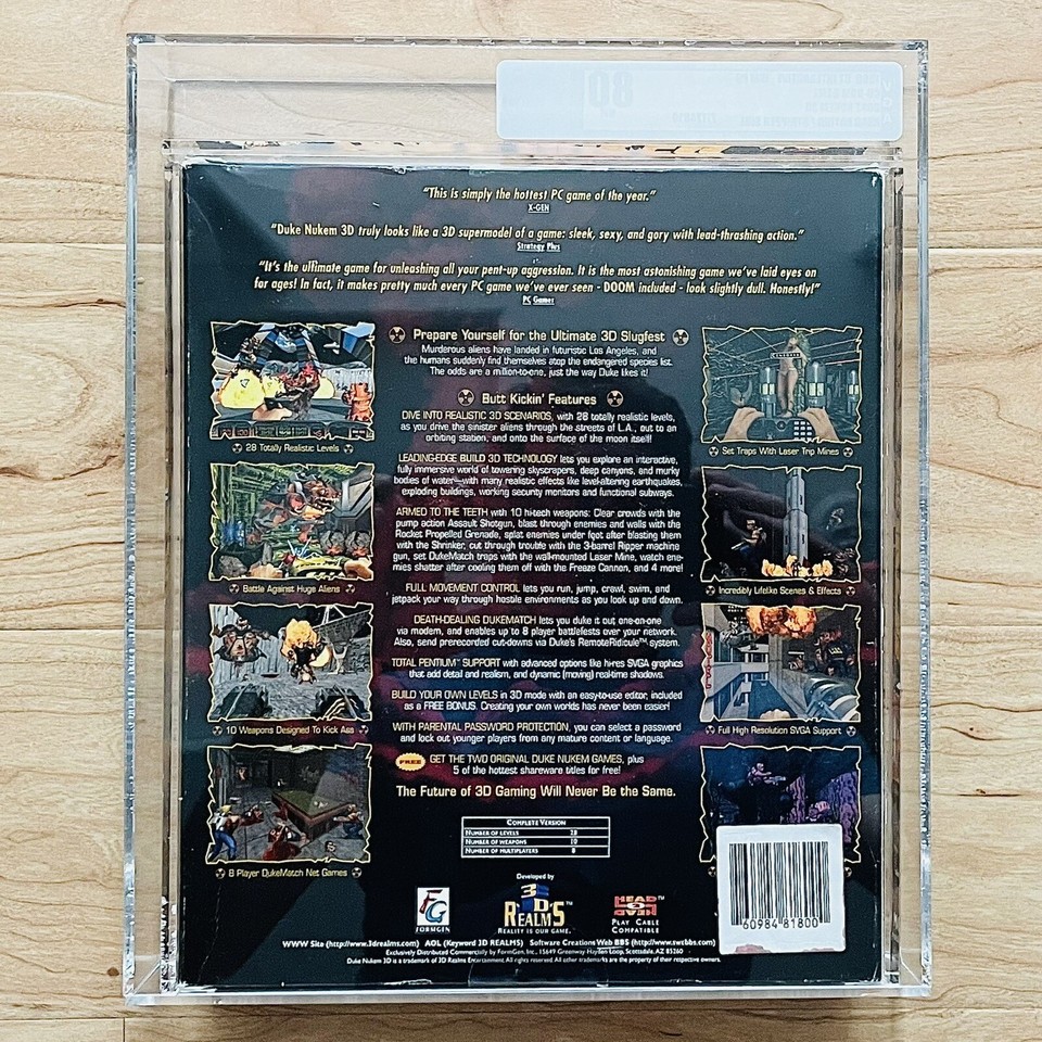 Duke Nukem 3D - First Print / Uncensored - VGA 80 NM Sealed - Big Box ...