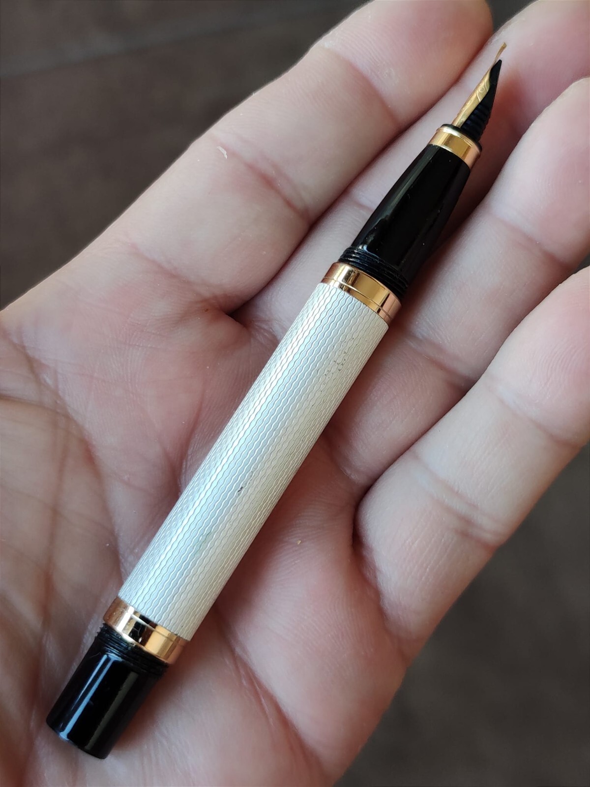 🔴Luxuriously made fountain pen SCHMIDT w/gold plated M nib - No cap🔴 | eBay