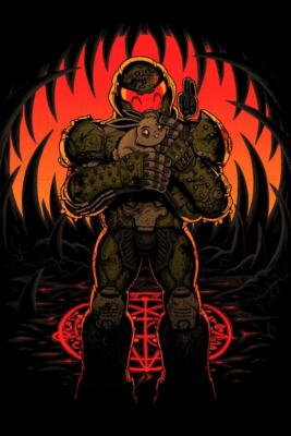 Doom Eternal Daisy And The Slayer Doomguy Poster Screen 18x24 Mondo 135 ...
