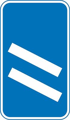 Countdown markers at exit from motorway - safety sign- 2 bars -600mm x ...
