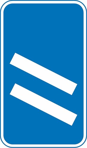 Countdown markers at exit from motorway - safety sign- 2 bars -600mm x ...