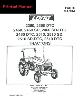 Tractor Service Parts Manual Fits Long Tractors 2360, 2460 & 2510 - DTC ...