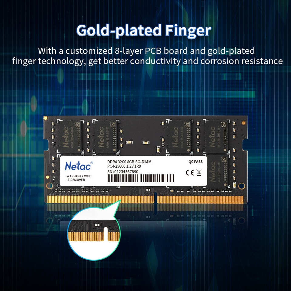 2PCS Memory RAM 16GB 2x8G DDR4 Ram 3200MHz Laptop 1.2V PC4-25600 260 ...