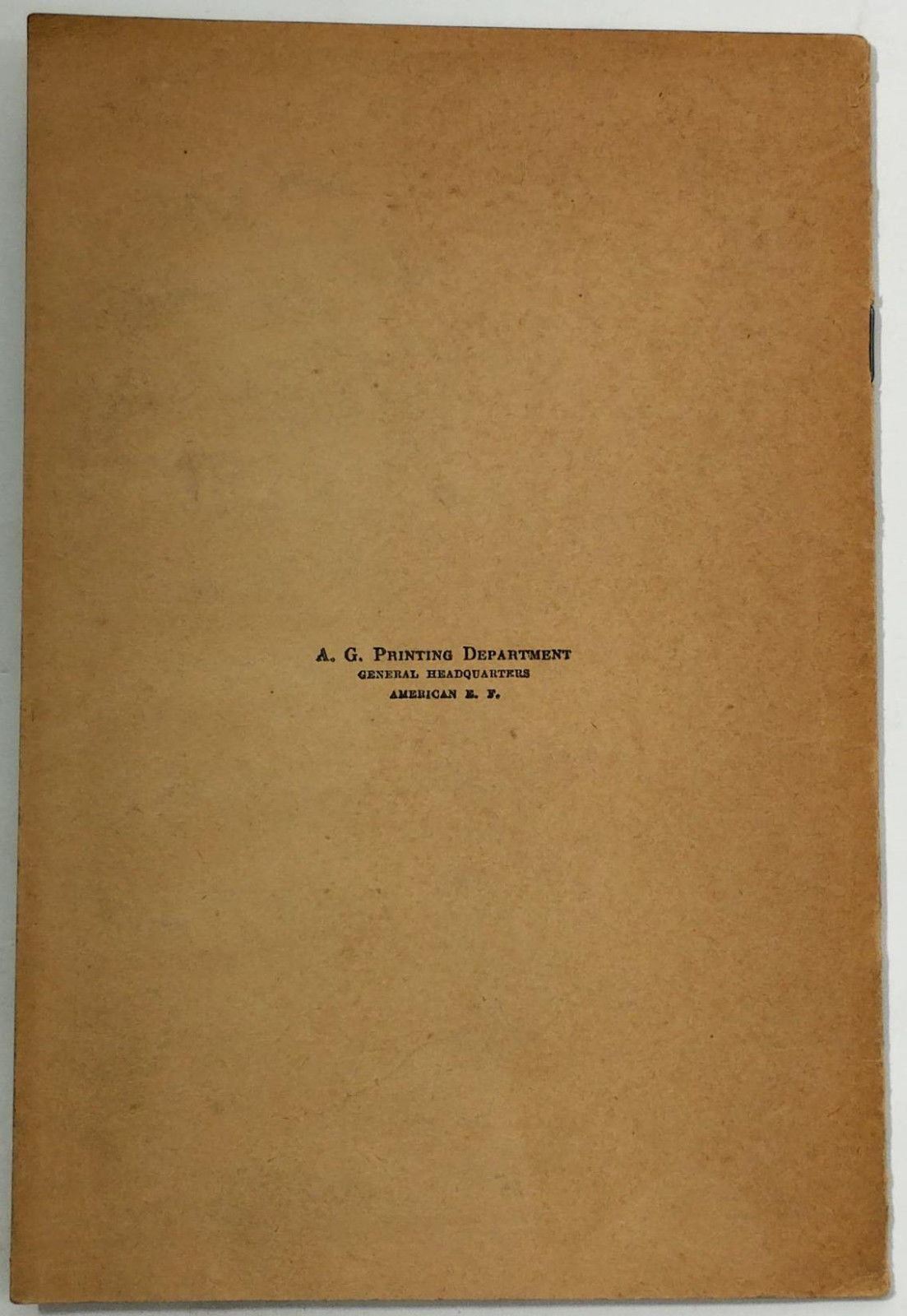 Rare 1919 Report Of GENERAL JOHN J. PERSHING Expeditionary Forces ...