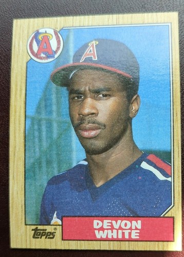 1987 Topps Devon White RC Rookie Card #139 California Angels Set Break ...