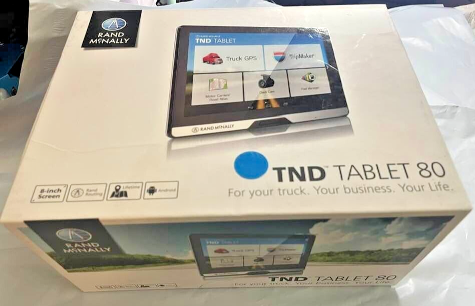 Rand McNally TND 80 B 8"Tablet TNDT80B TRUCK GPS 1 YR WARRANTY EXCHANGE ...