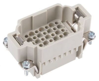 1 x Han DD Series size 10 B Connector Insert, Male, 42 Way, 10A, 250 V ...