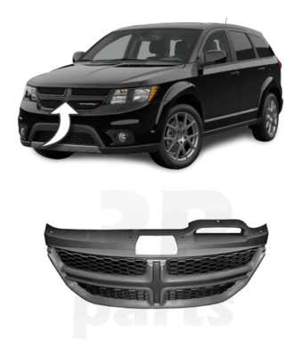 FOR DODGE JOURNEY 11-16 NEW FRONT BUMPER UPPER CENTER GRILL MATTE BLACK ...