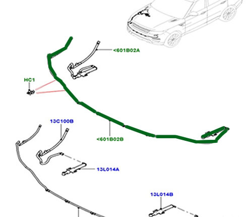 GENUINE 2018-2022 Land Rover Range Rover Sport LH Headlamp Washer Jet ...