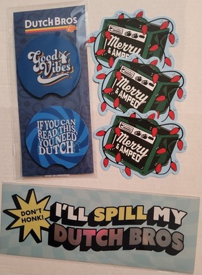 Dutch Bros BUNDLE: Dutch Bros MAGNETIC BUMPER STICKER & Dutch Bros CAR ...