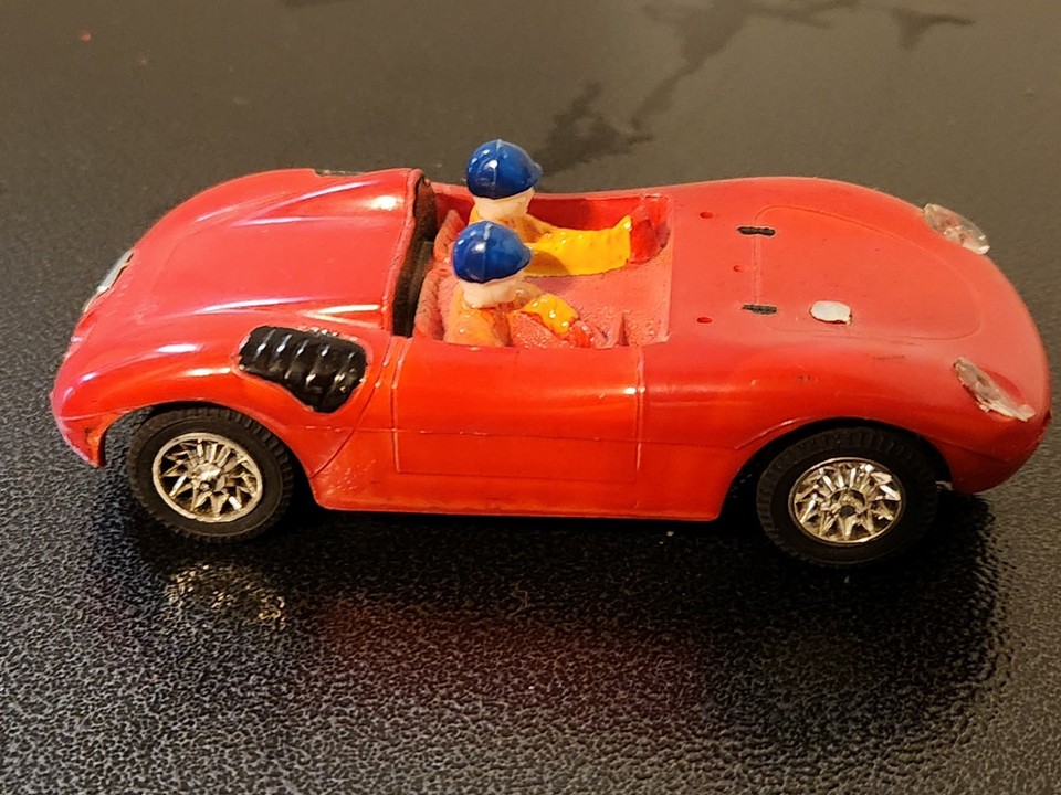 Vintage 1960s Strombecker Porsche 904/906 Slot Car Red w/ Drivers Runs ...