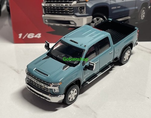 GB SC 1:64 Blue Green Silverado Pickup Truck Sports Model Diecast ...