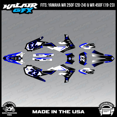 Graphics Kit for Yamaha WR250F 2020-2024 and WR450F 2019-23 Evader ...