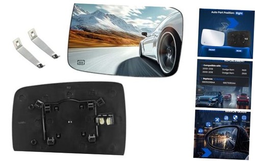 Passenger Right Side Heated Mirror Glass 68050298AA 68079362AA ...