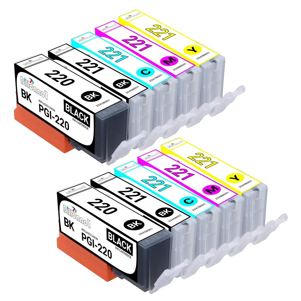 10PK PGI220 CLI221 Ink Cartridges for Canon PIXMA MP560 MP620 MP640 ...