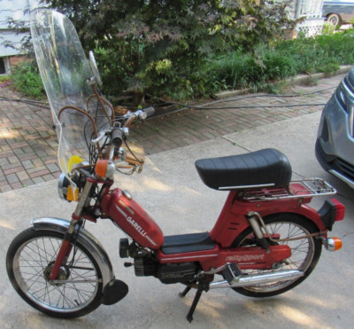 Vintage 1978 Garelli Rally Sport Moped complete parts red windshield | eBay