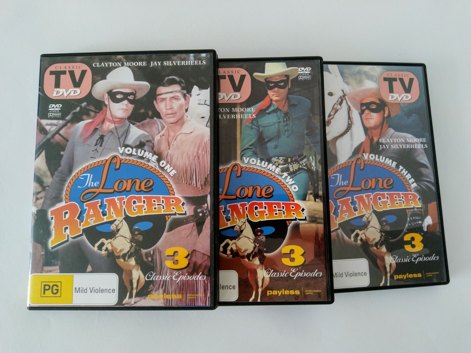 THE LONE RANGER Classic TV DVD Complete First 9 episodes 3 DVDs PG ALL ...