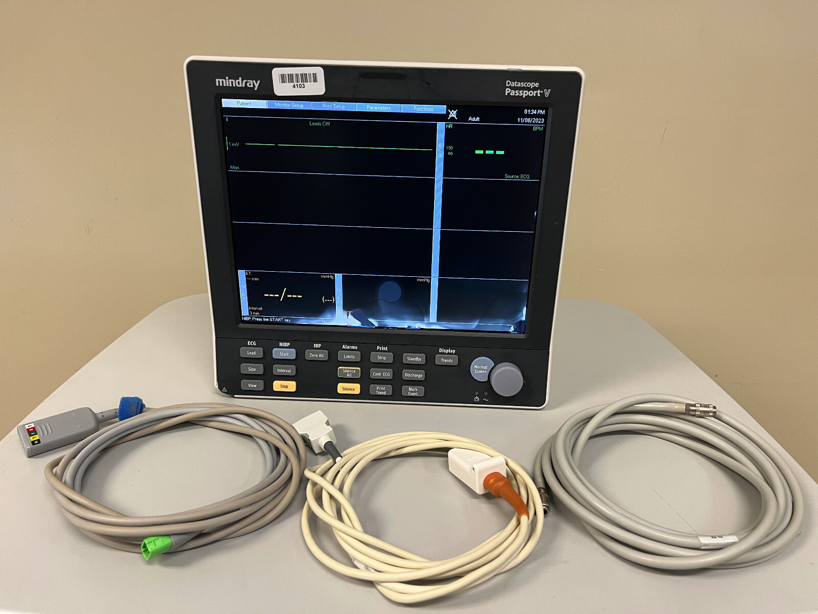 Mindray Passport V w/P1, P2, T1, BP, Sp02, ECG/EKG - International ...