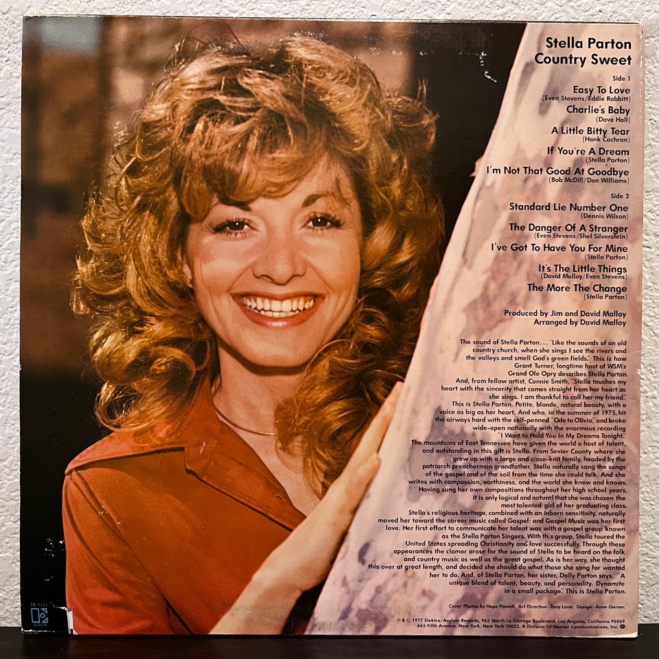 STELLA PARTON - Country Sweet (Cheesecake) - 12" Vinyl Record LP - EX ...
