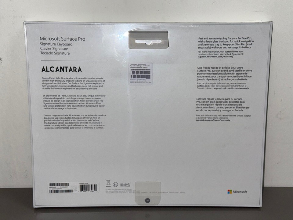 Sealed Microsoft Surface Keyboard Poppy Red English French Bilingual ...